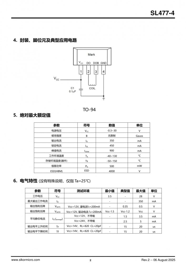 SL477-4 datasheet page 2