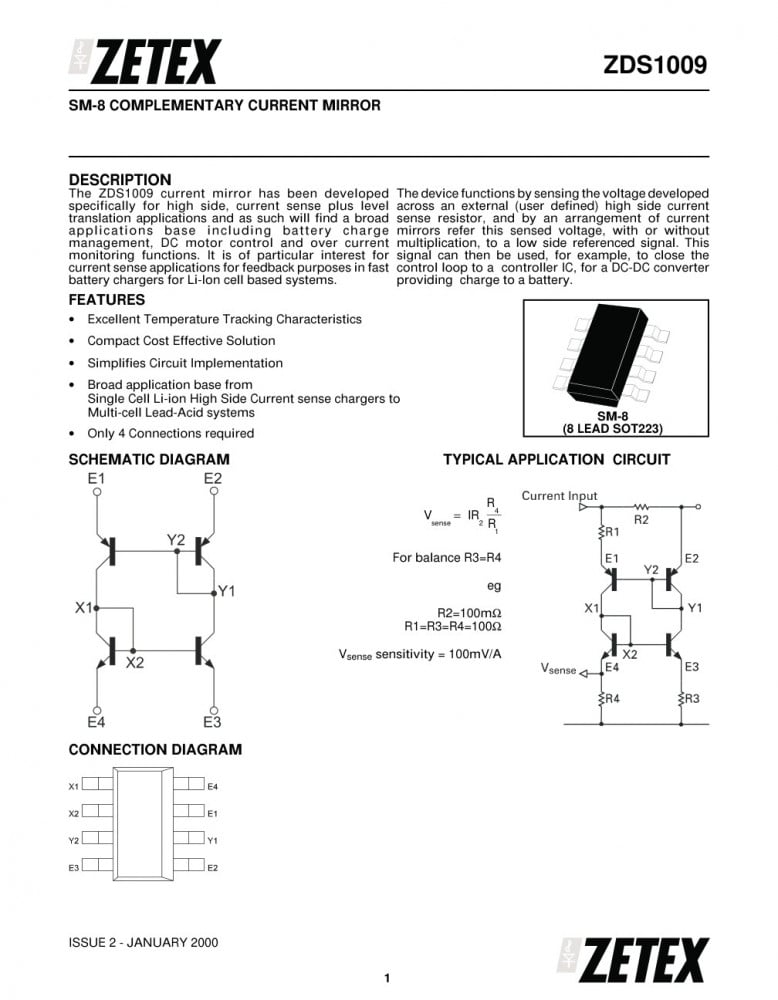 ZDS1009 datasheet page 1