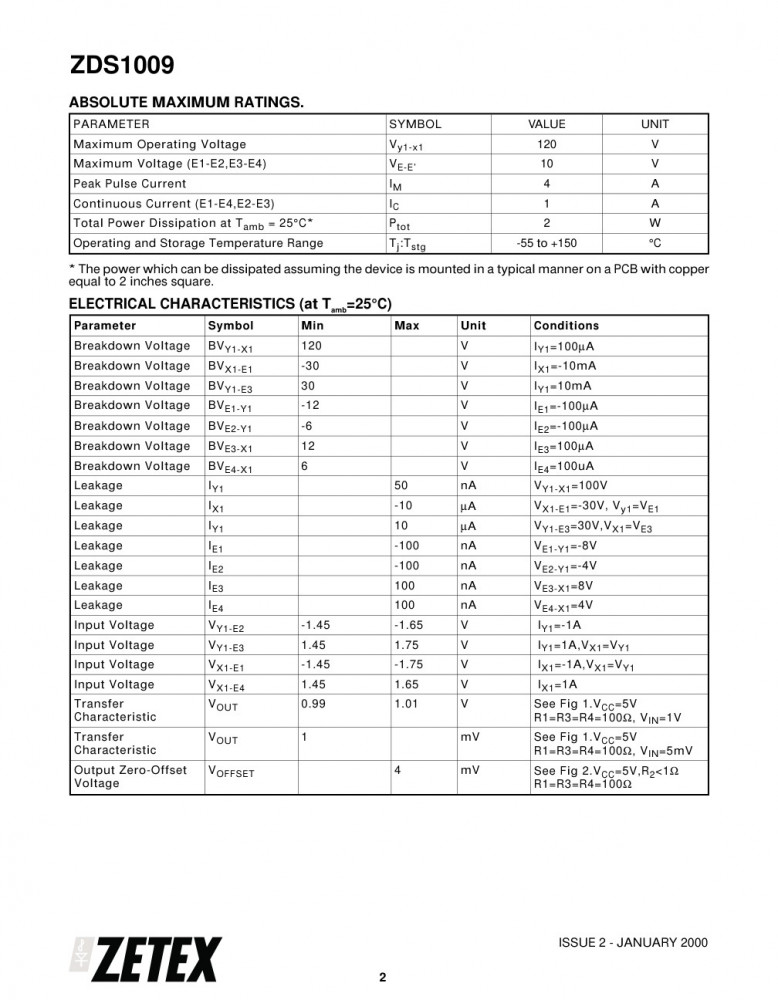 ZDS1009 datasheet page 2