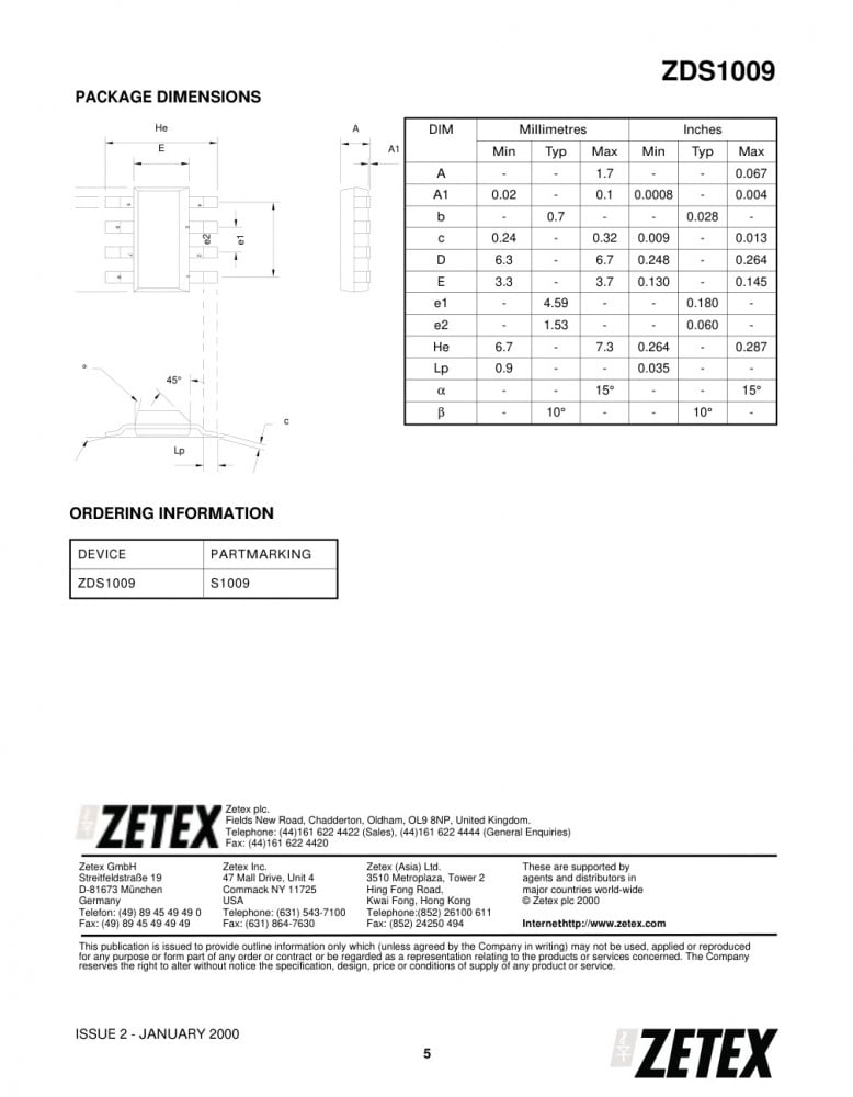 ZDS1009 datasheet page 5