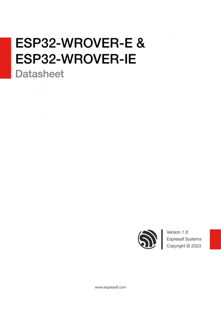 ESP32-WROVER-E datasheet page 1