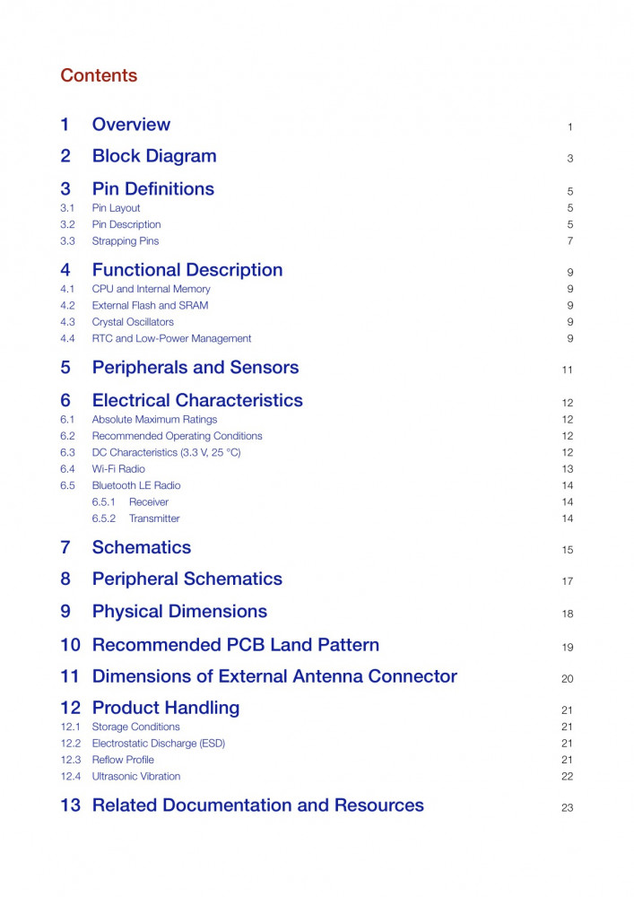 ESP32-WROVER-E datasheet page 3