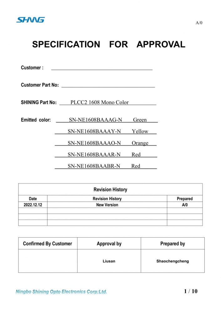 SN-NE1608BAABR-N document page 1