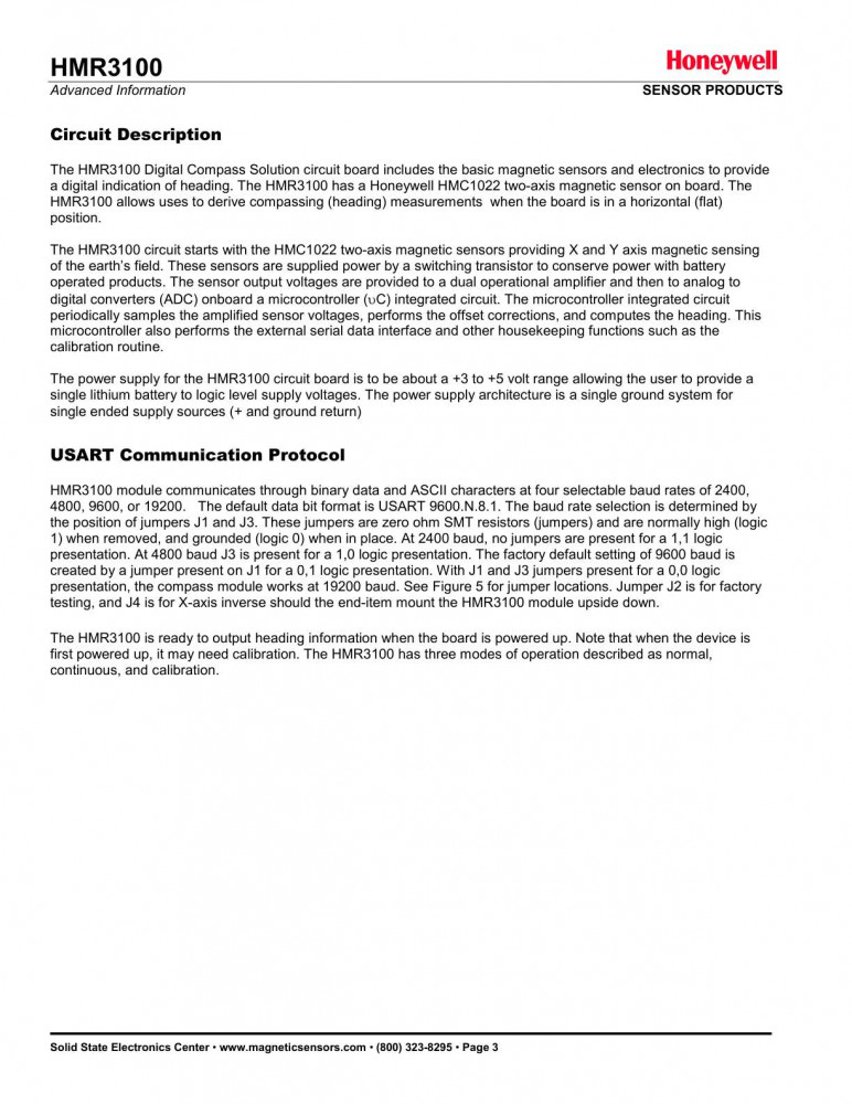HMR3100 document page 3