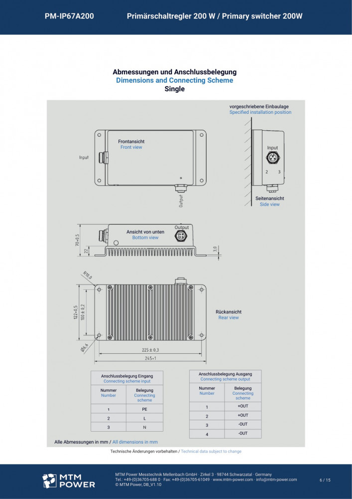 PM-IP67A 200 datasheet page 6