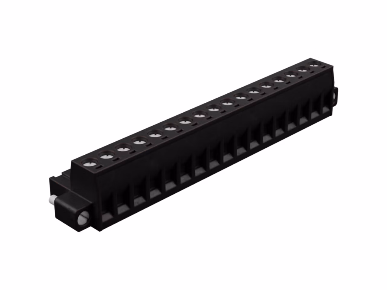 5.00mm Pitch Eurostyle Horizontal Plug, with Retention Screws and Standard Imprinting, Gold (Au) Plated, Black, 17 Circuits for sale
