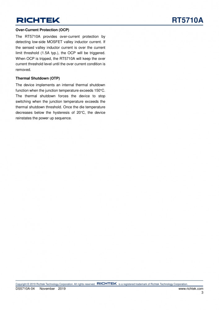 RT5710A datasheet page 3