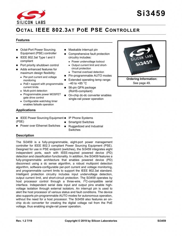 SI3459 datasheet page 1