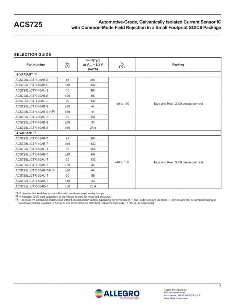 ACS725 datasheet page 3