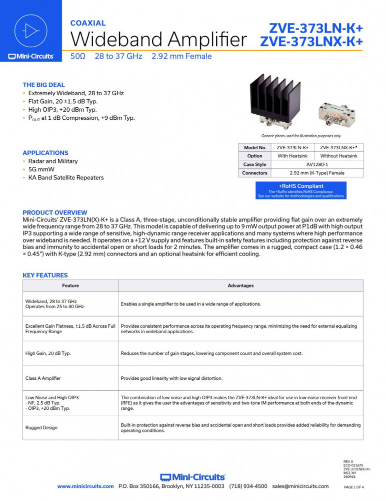 ZVE-373LN-K+ technical document page 1