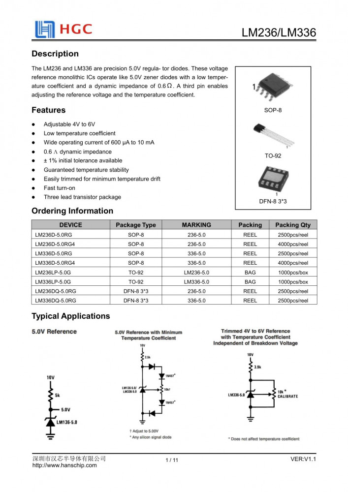 LM336 datasheet page 1
