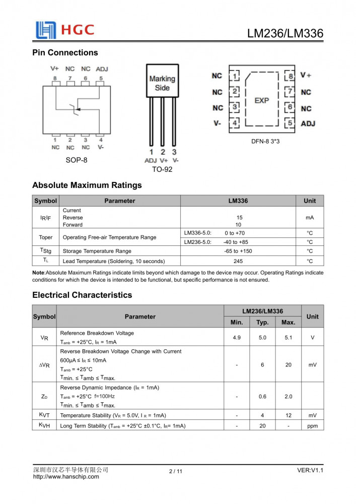 LM336 datasheet page 2