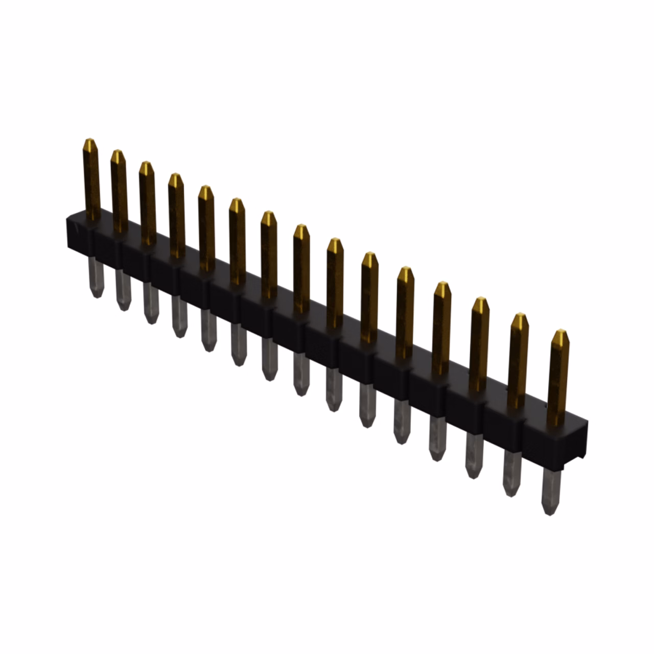 2.00mm Pitch Milli-Grid Header, Vertical, Through Hole, Breakaway, 15 Circuits, 0.50µm Gold (Au) Plating, Mating Pin Length 4.00mm, Tail Length 2.70mm, Lead-Free for sale