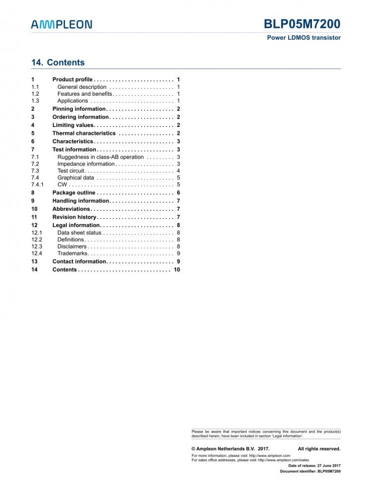 BLP05M7200Y datasheet page 10