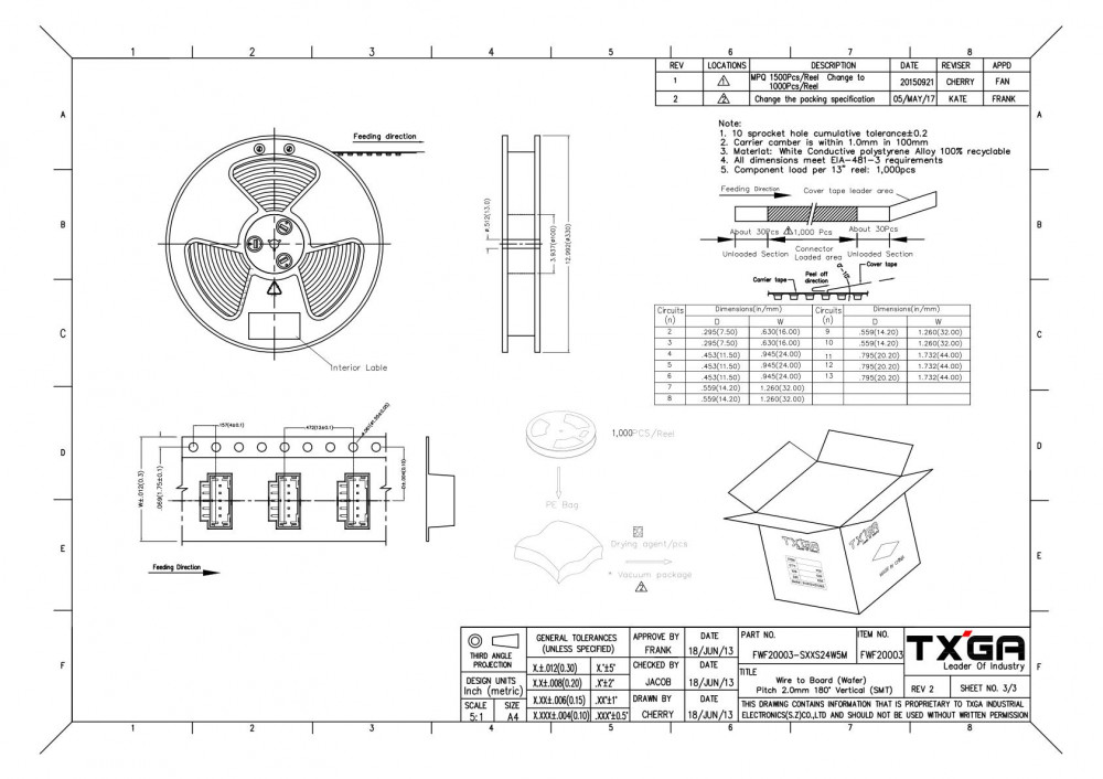 TXGA FWF20003-S02S24W5M technical drawing page 3