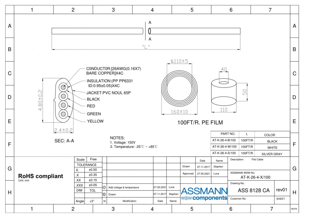 AT-K-26-4-W/100 technical drawing
