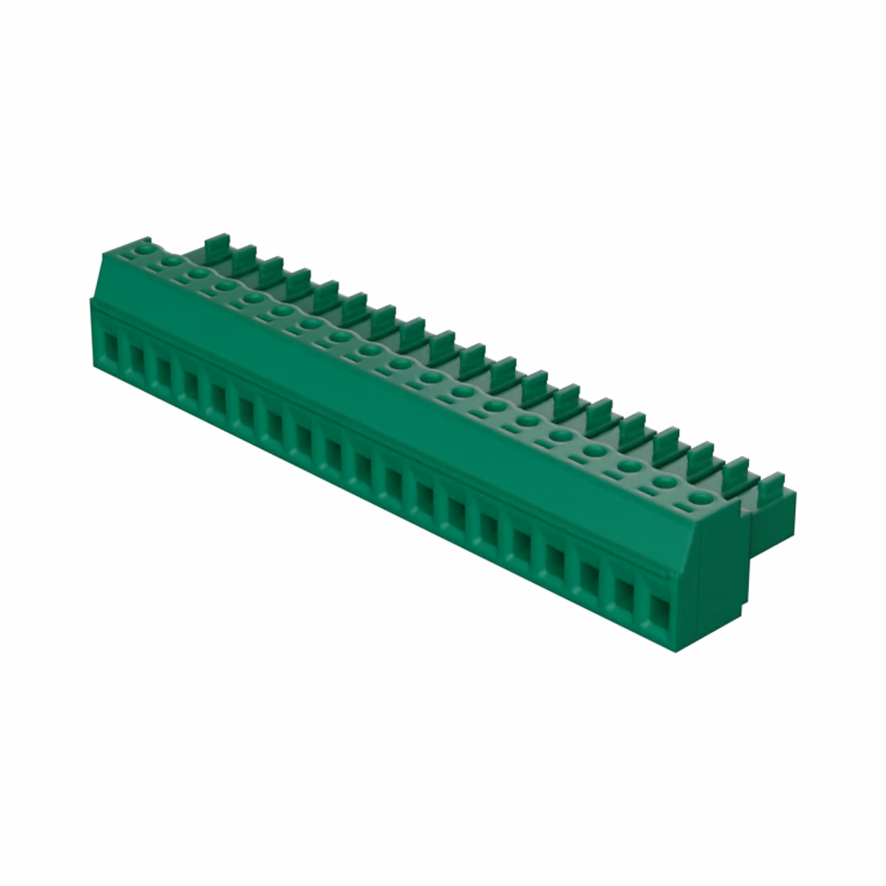 3.81mm Pitch Eurostyle Horizontal Plug, Green Housing, 19 Circuits for sale