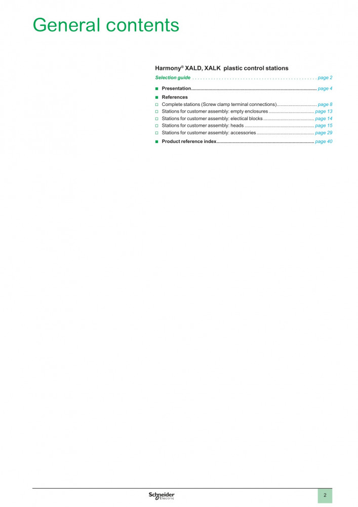 Schneider Harmony documentation page 4