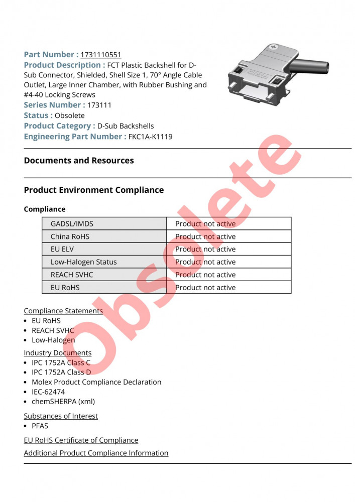 Technical document image 1 for MOLEX 1731110551