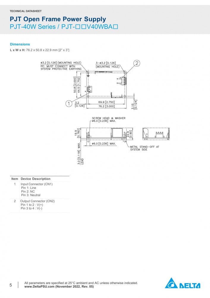 PJT-12V40WBAA datasheet page 5