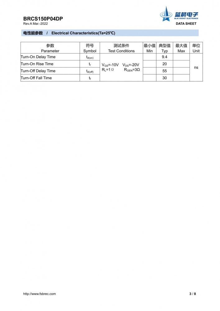 BRCS150P04DP datasheet page 3