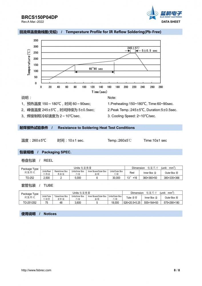 BRCS150P04DP datasheet page 8