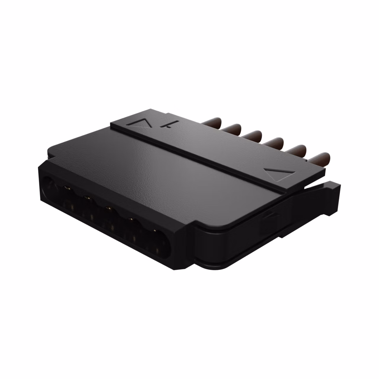 Gang of 6 MPRF Plug, Non-Magnetic, Straight, Crimp, RG178 Cable, with Side Latch, Tray, 50 Ohms for sale