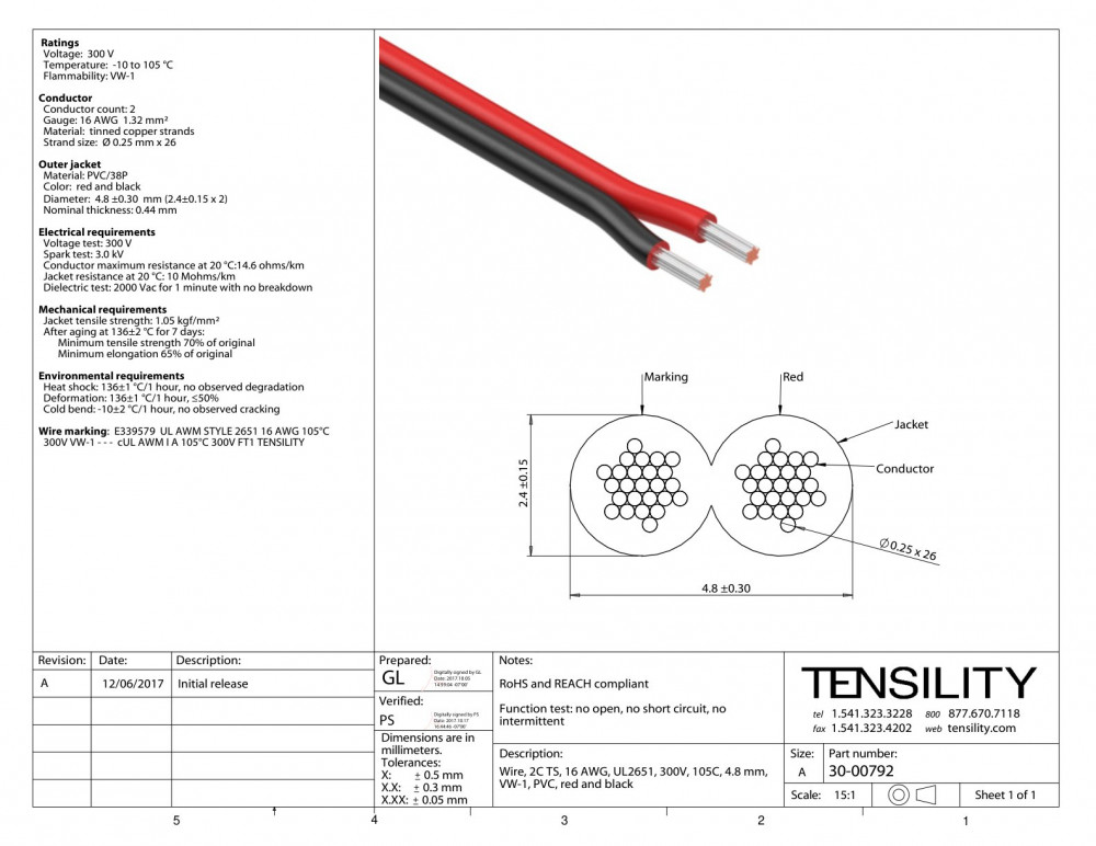 Tensility International 30-00792 product drawing