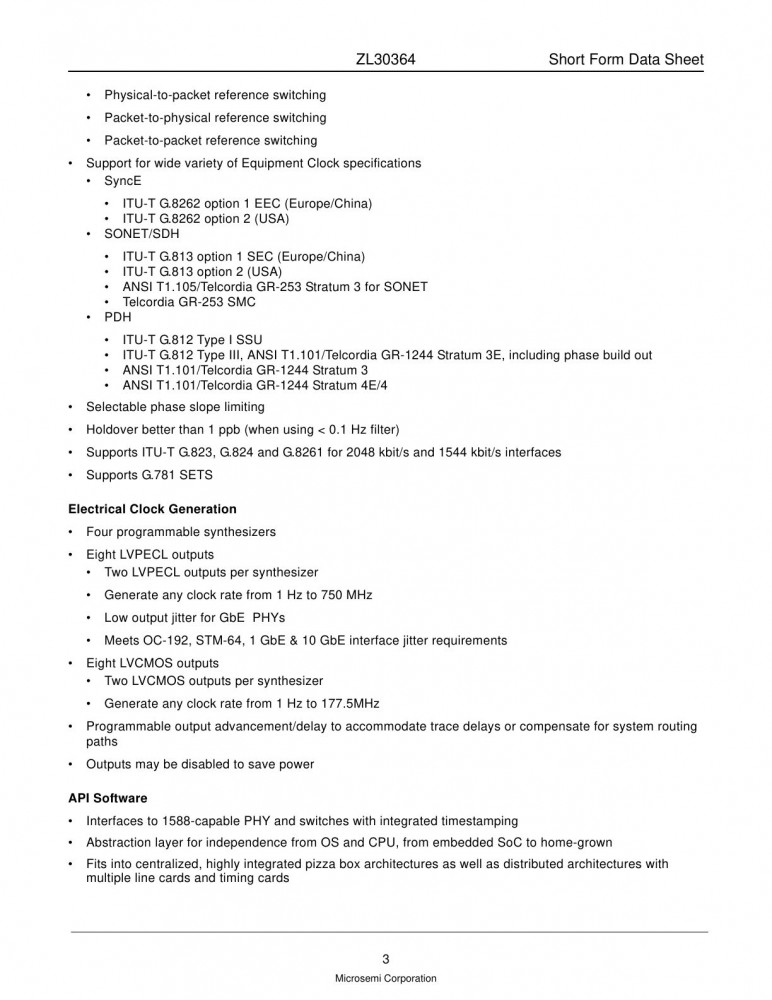 ZL30364GDG2 technical document page 3