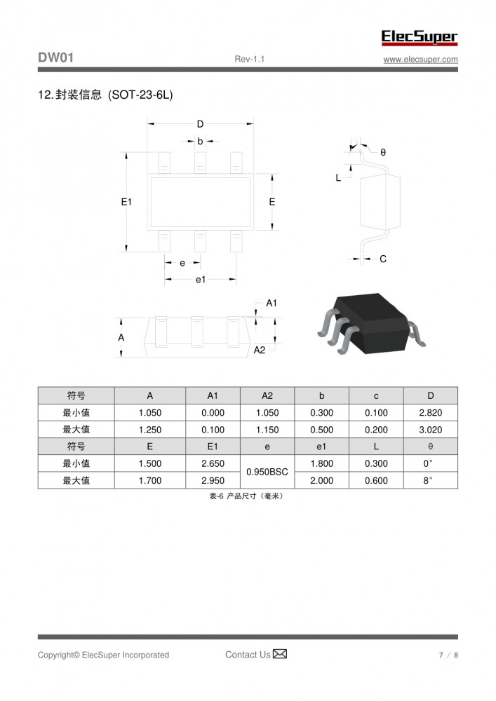 DW01 datasheet page 7