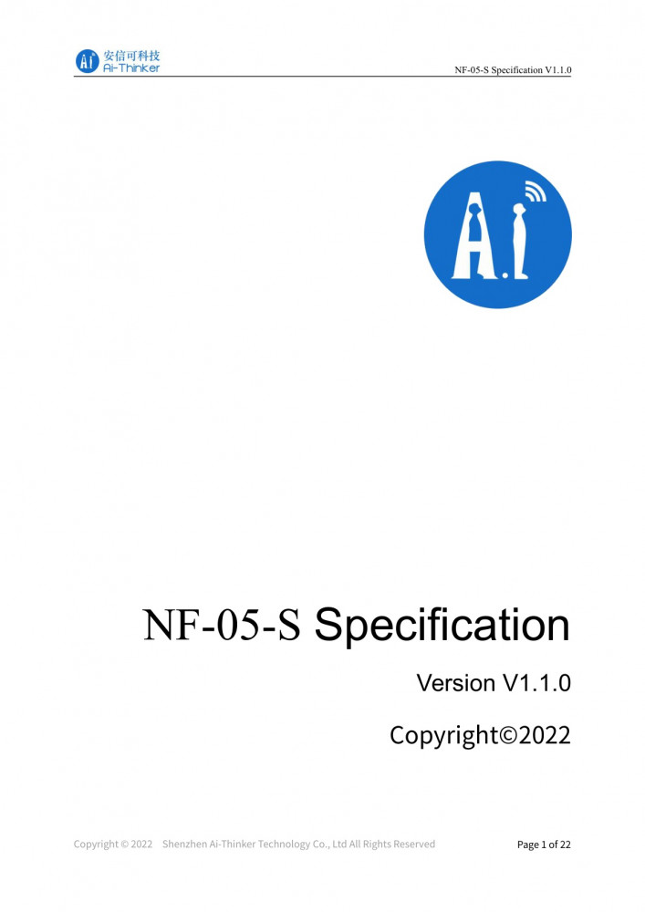 NF-05-S technical document page 1