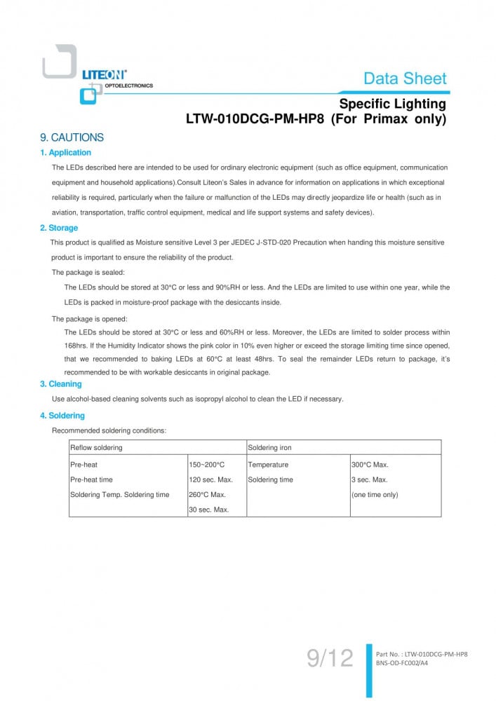 LTW-010DCG-PM-HP8 datasheet page 10
