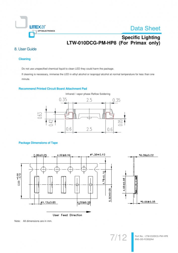 LTW-010DCG-PM-HP8 datasheet page 8