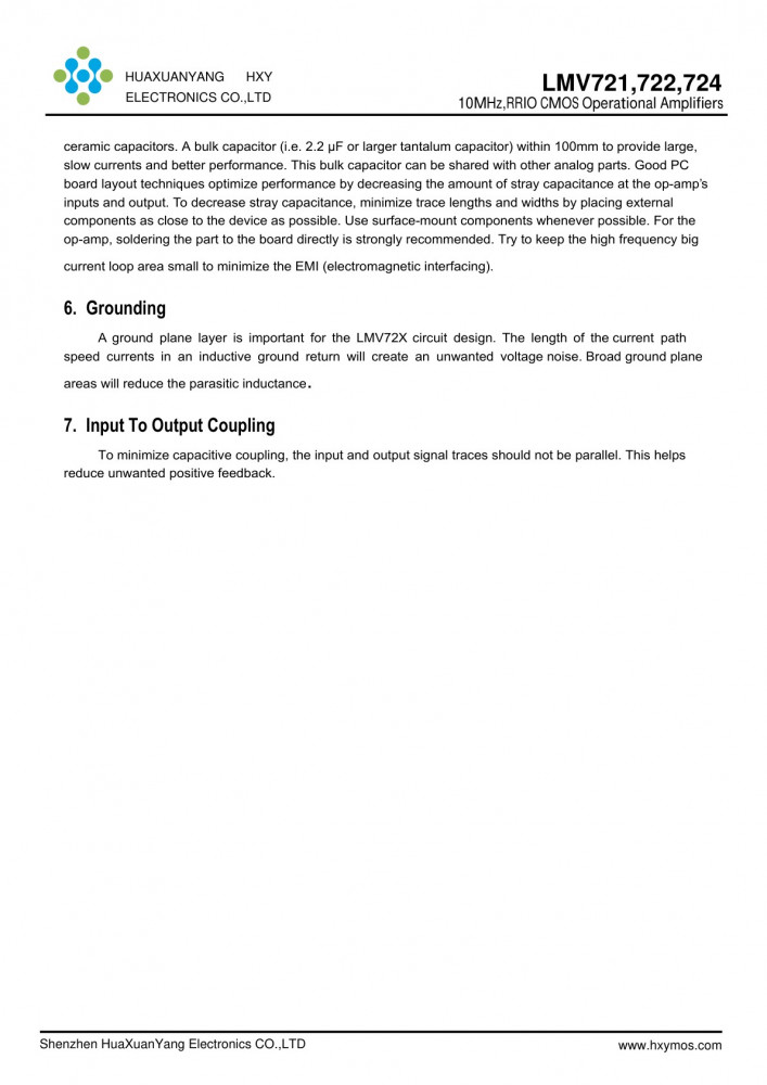 LMV724M-HXY technical document page 10