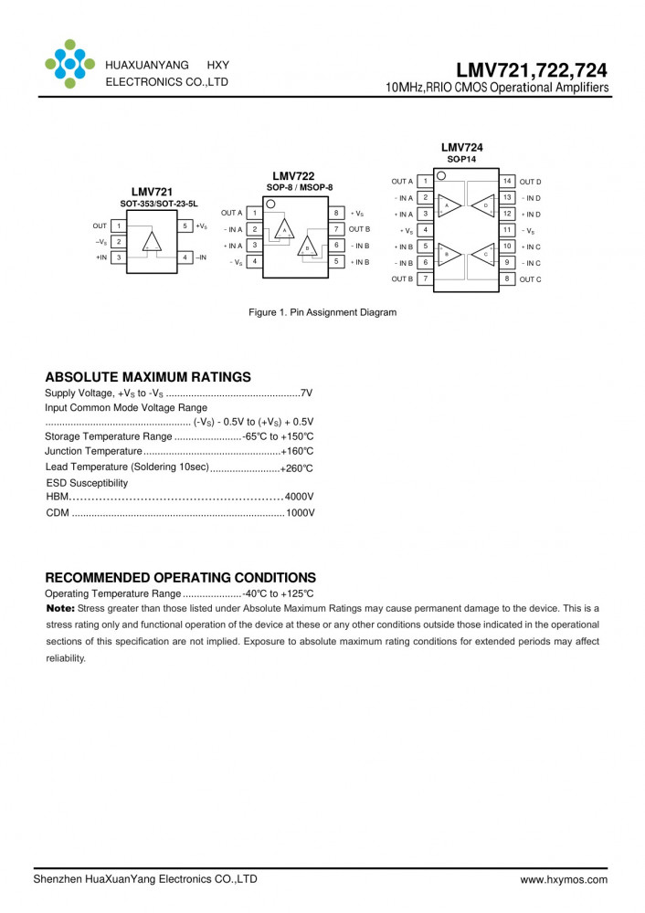 LMV724M-HXY technical document page 2