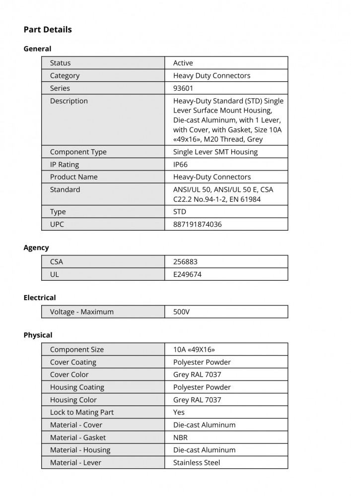 Technical document page 2 for MOLEX 936011146
