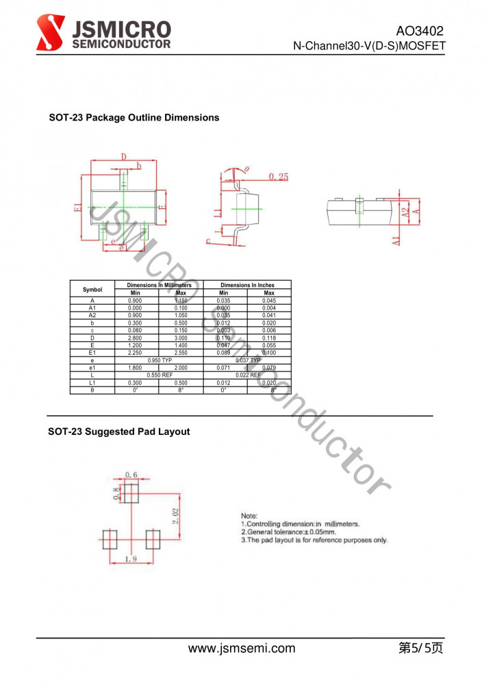 AO3402 datasheet page 5