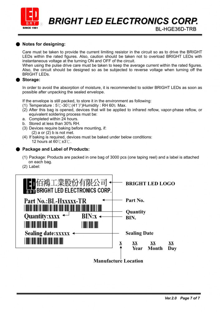 BL-HGE36D-TRB datasheet page 7