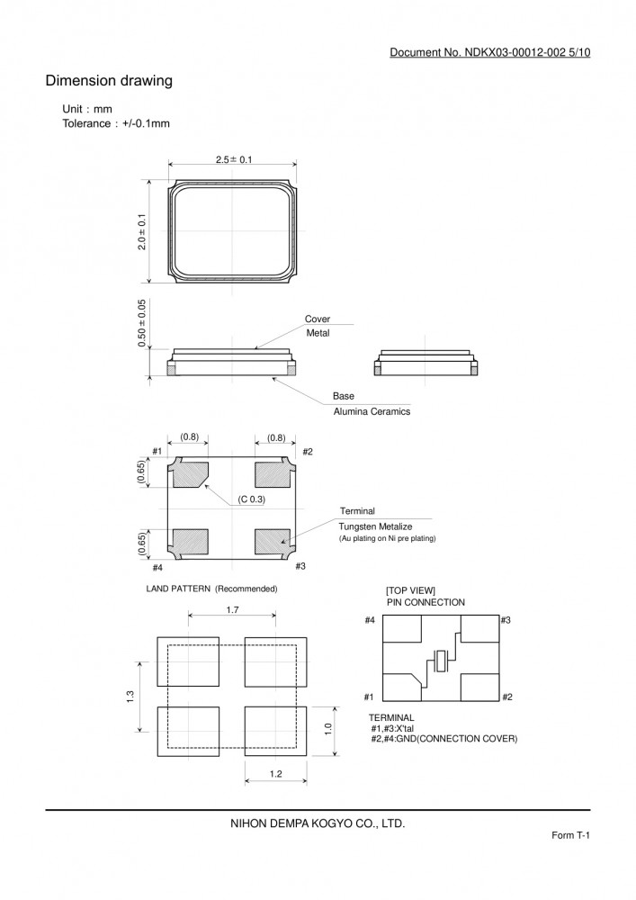 NDK NX2520SA datasheet page 5