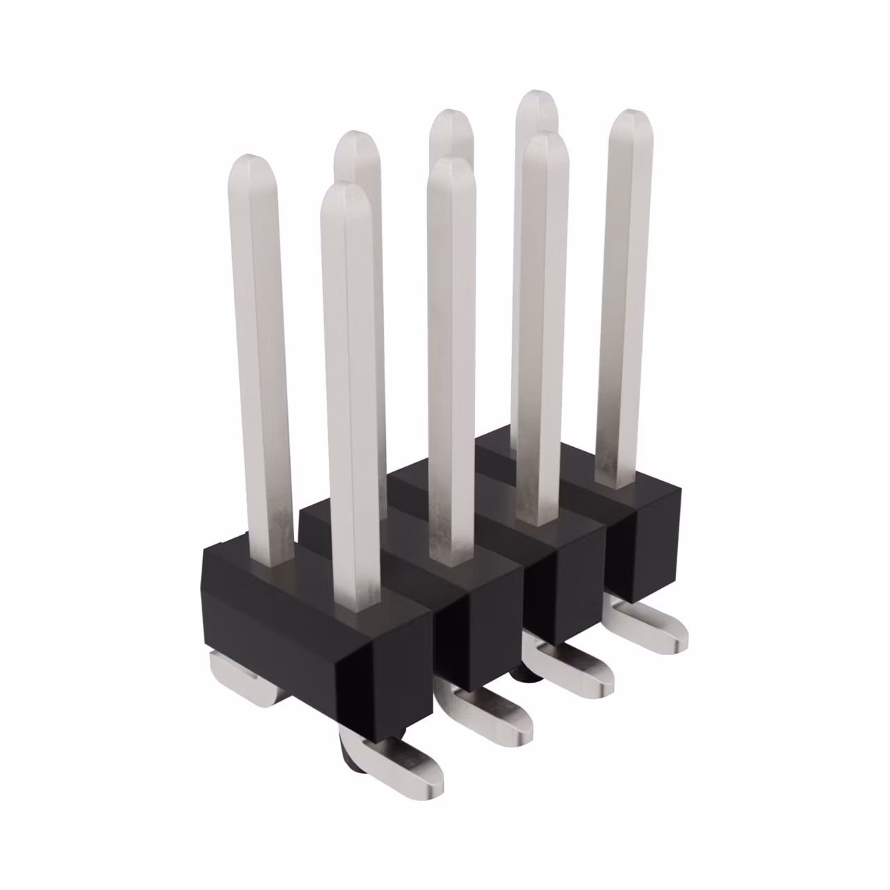 C-Grid Breakaway PCB Header, 2.54mm Pitch, Surface Mount, Dual Row, Vertical, 100 Circuits, Tin (Sn) Plating, 3.30mm Locator Pegs, 8.13mm Mating Pin Length, Tube