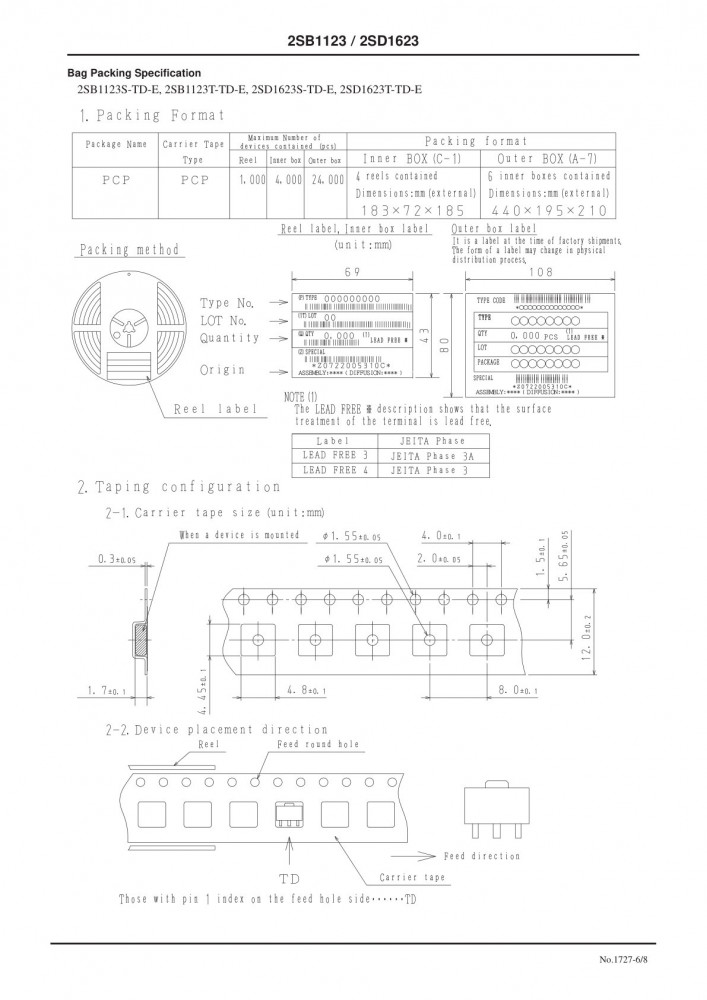 2SD1623T-TD-E datasheet page 6