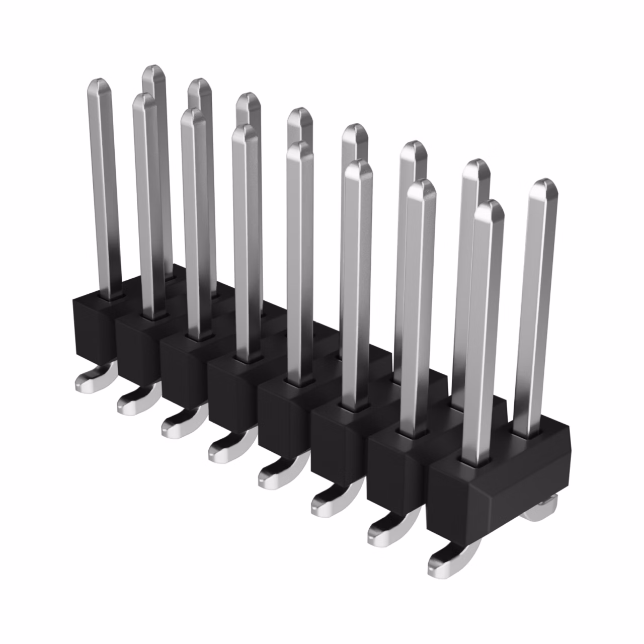 C-Grid Breakaway PCB Header, 2.54mm Pitch, Surface Mount, Dual Row, Vertical, 16 Circuits, Reflowed Matte Tin Plating, 8.43mm Mating Pin Length, Tape and Reel for sale