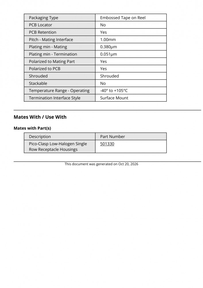 MOLEX 2083811305 technical document image, page 3