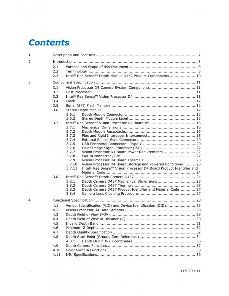 Intel RealSense D457 datasheet page 2