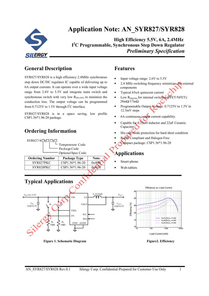 SYR827PKC datasheet page 1
