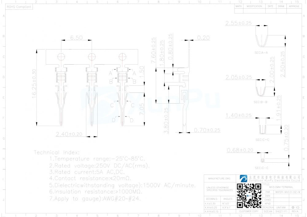 WAFER-MX3.0-DZ-M technical drawing page