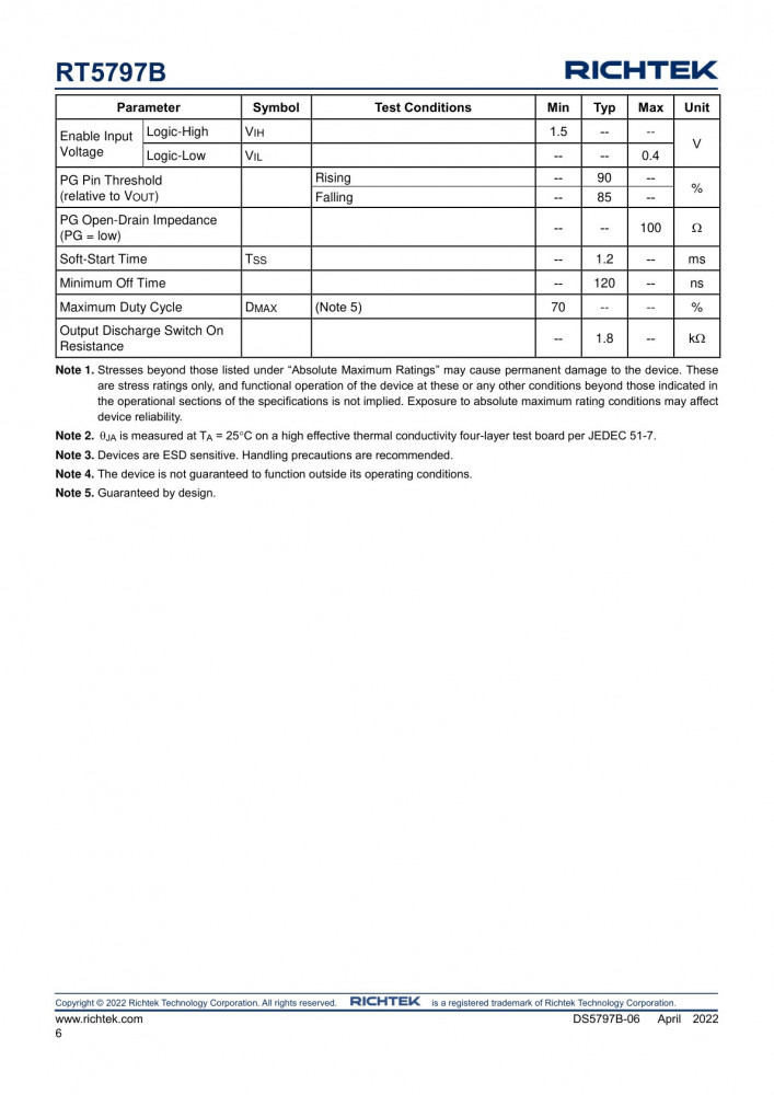 RT5797B technical document page 6
