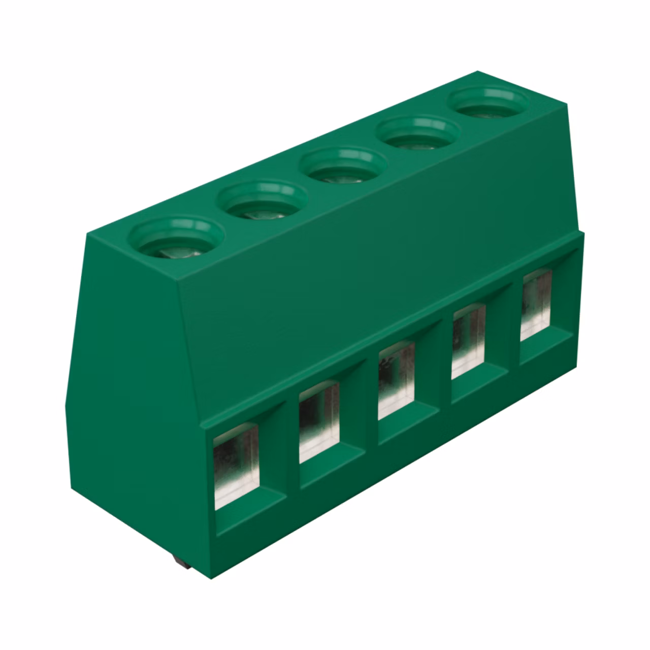 5.08mm Pitch Eurostyle Vertical Fixed Mount PCB Terminal Block, Green Housing, 5 Circuits for sale