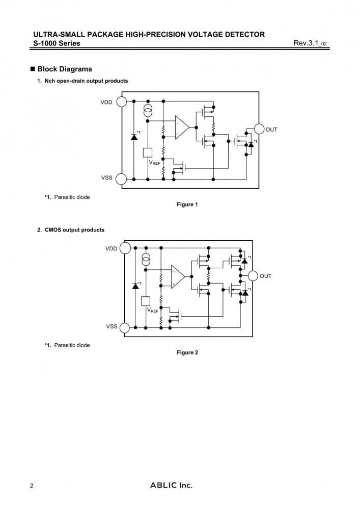 ABLIC S-1000 series datasheet page 2