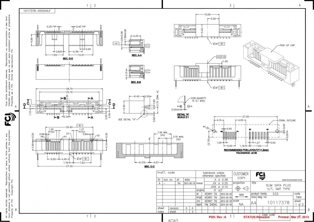 10117378-5000CRLF technical document page 1